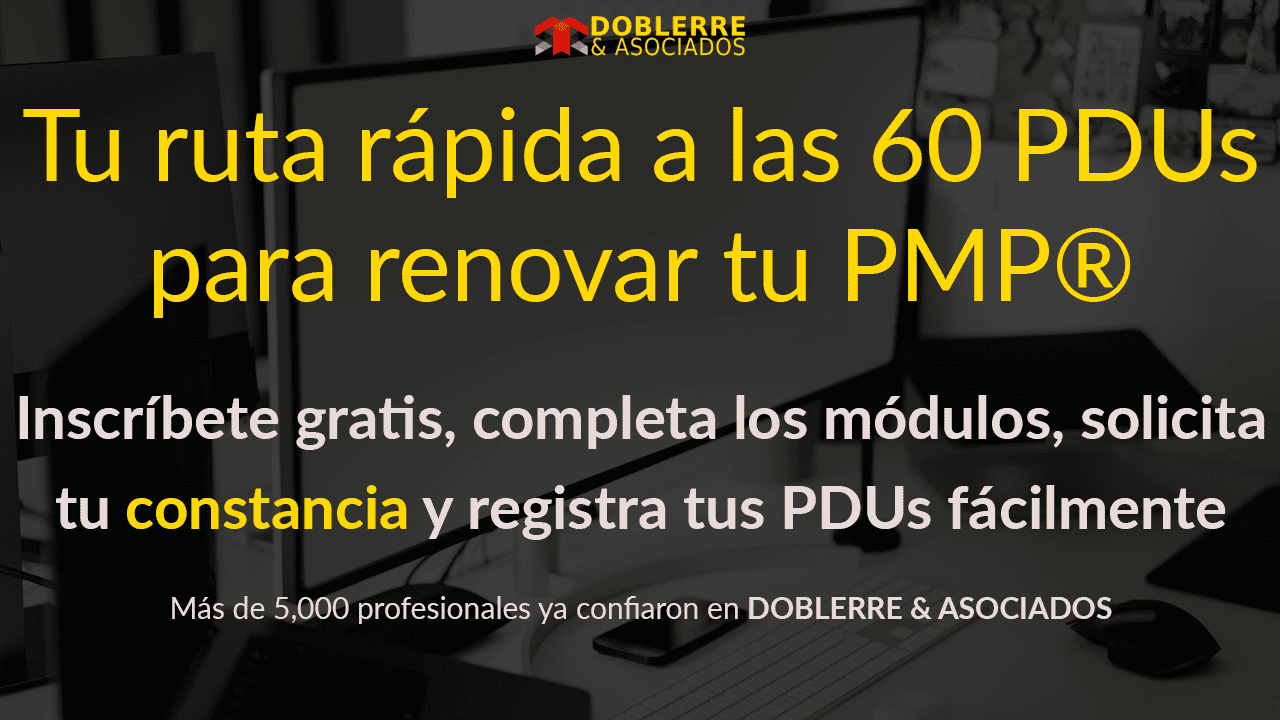 Renueva tu certificación PMP con 60 PDUs